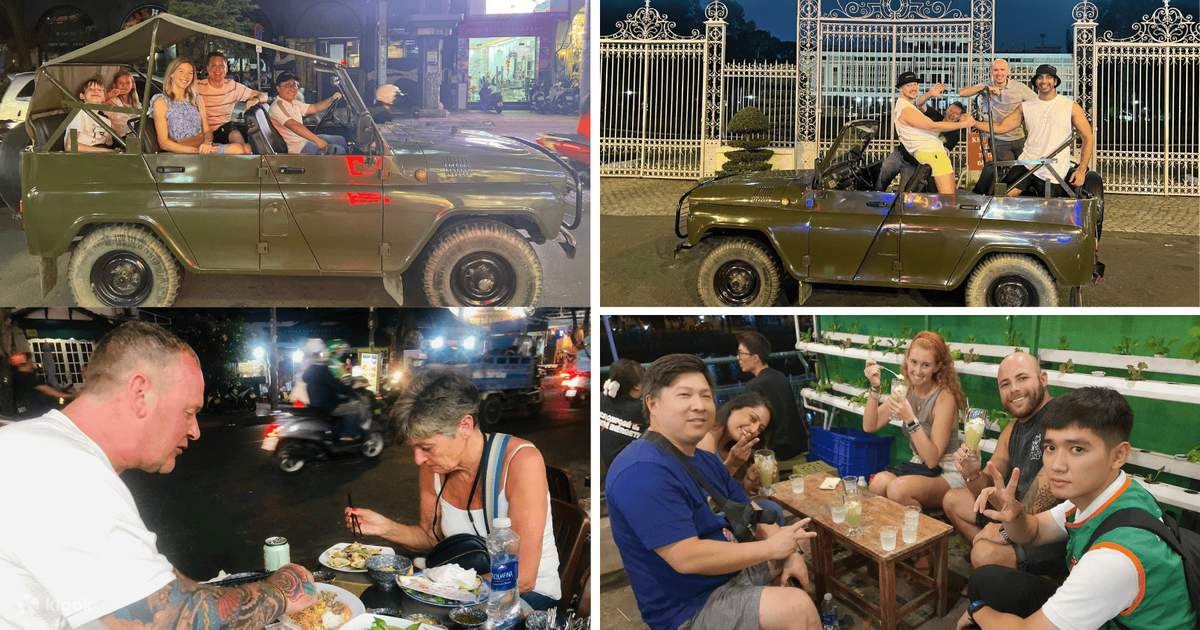 夜幕降臨西貢 復古吉普車街頭美食之旅 Klook 客路
